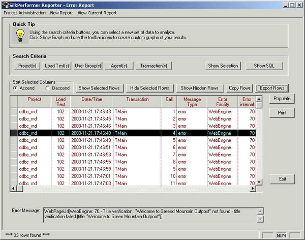 How Can I Write Out All Errors Encountered During My Loadtest With A Timestamp Of When They